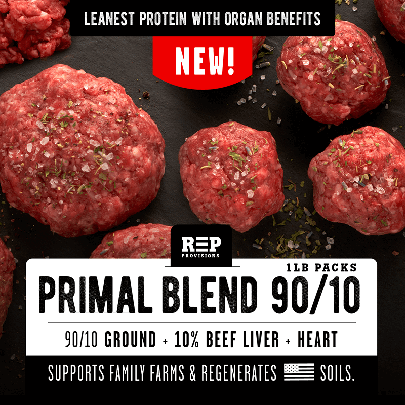 Grass fed Beef Organ Blend | Regenerative Primal Blend 90/10 | REP Provisions