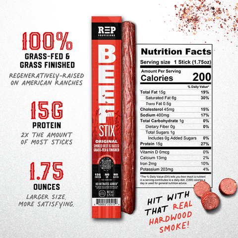 The Big Beefy Original | Bulk Buy Beef Sticks | REP Provisions