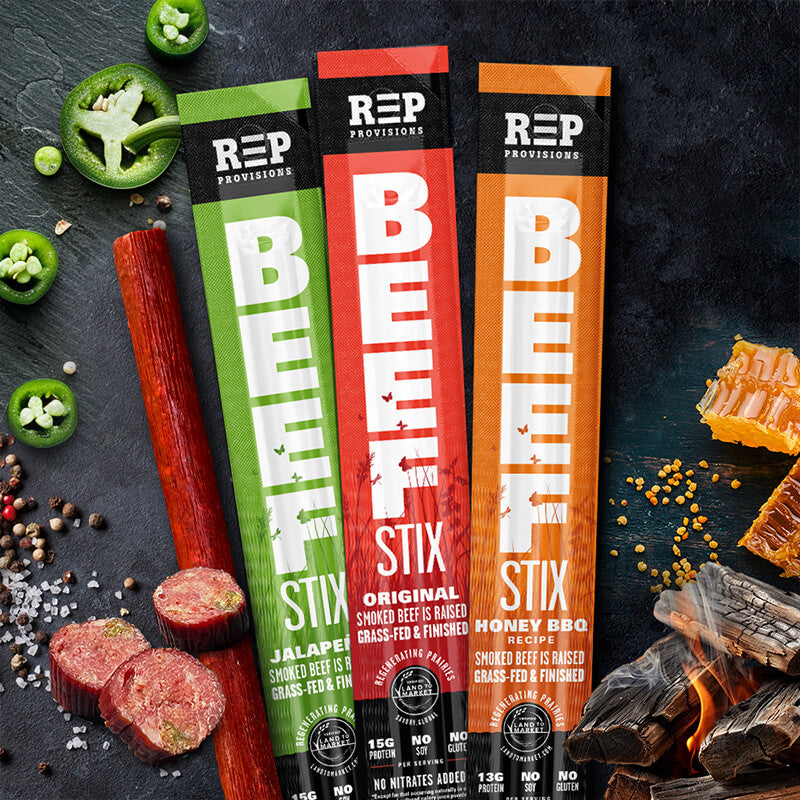 Smoked Beef Sticks | 100% Grass-Fed Beef Sticks | REP Provisions