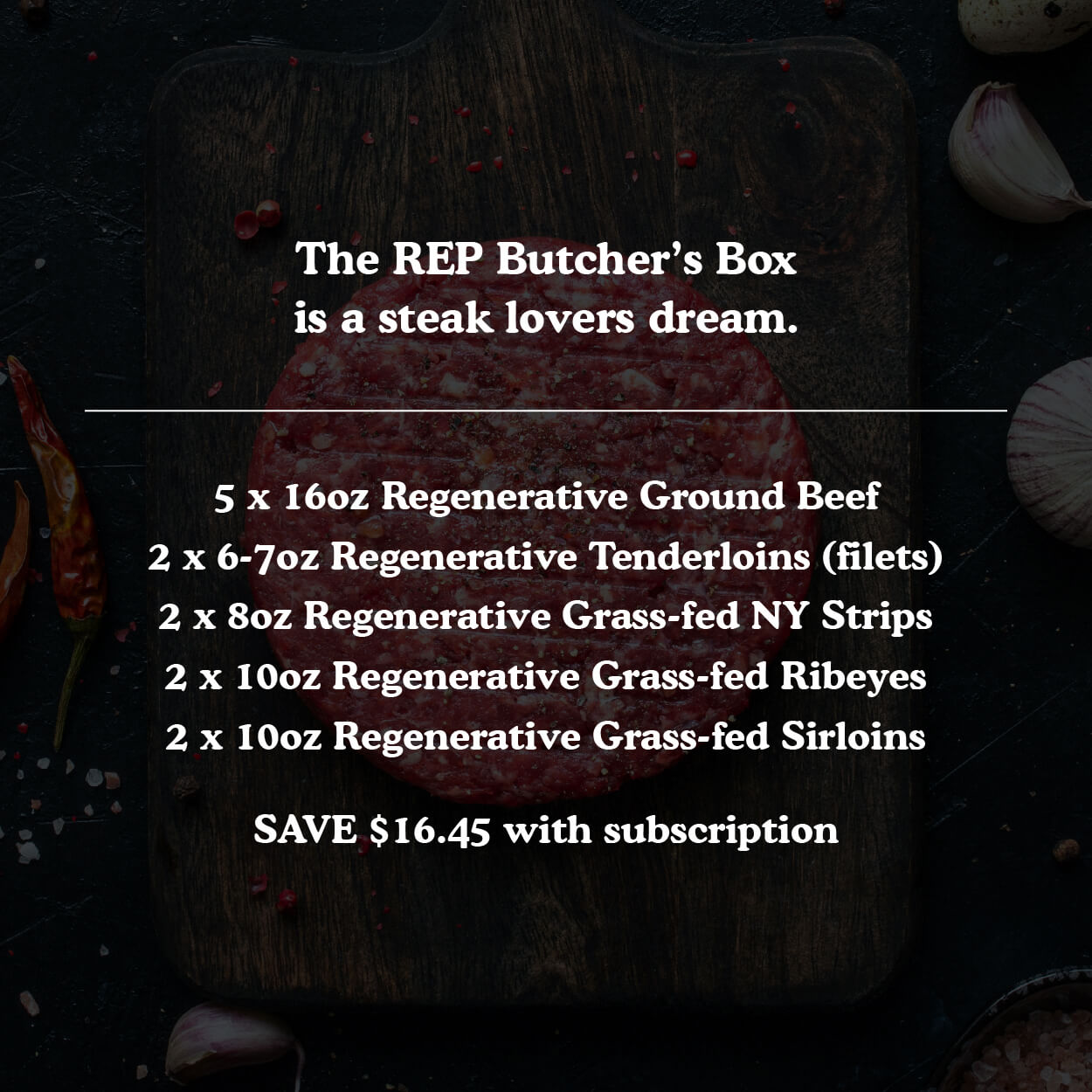 REP Provisions - The Butcher's Box - Regenerative Grass-fed Beef