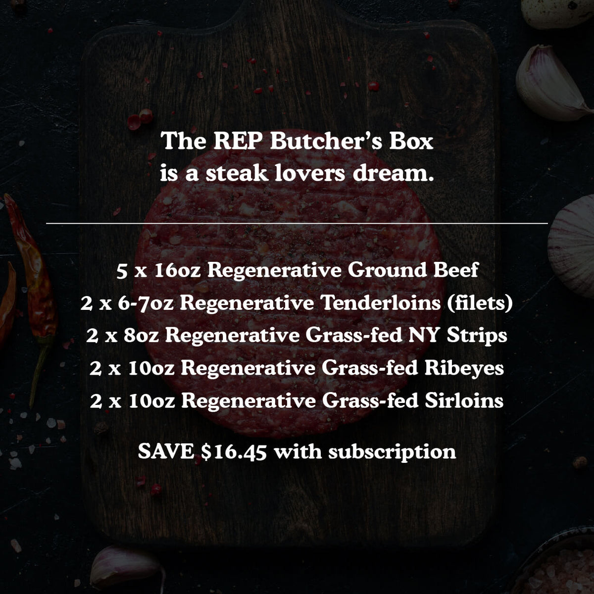 REP Provisions - The Butcher's Box - Regenerative Grass-fed Beef